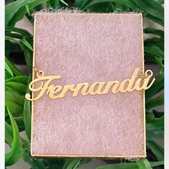 Jewelry | Stainless Steel Gold Name Necklace Fernanda | Poshmark